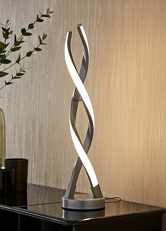 Infinity Double Twist Integrated LED Table Lamp by ValueLights | Look Again