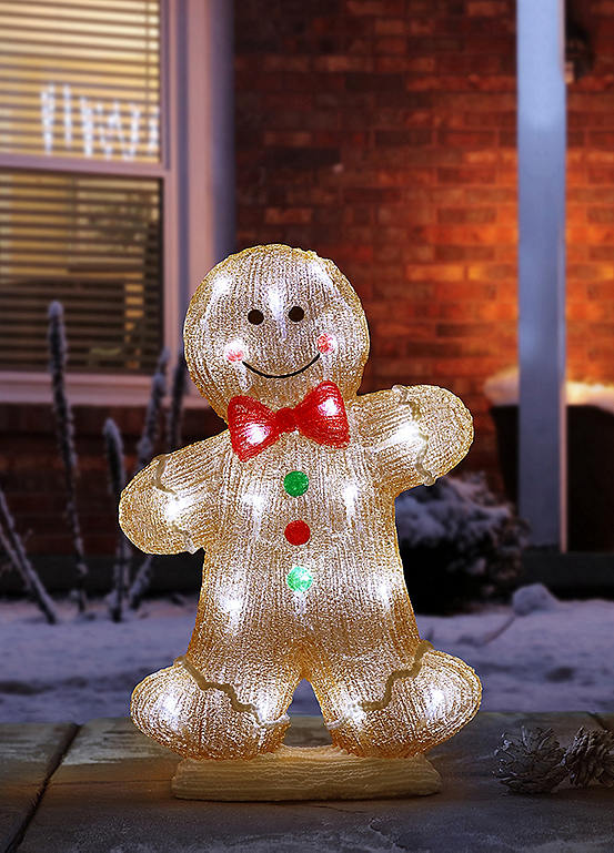 InLit Ice LED Gingerbread Boy by Three Kings | Look Again