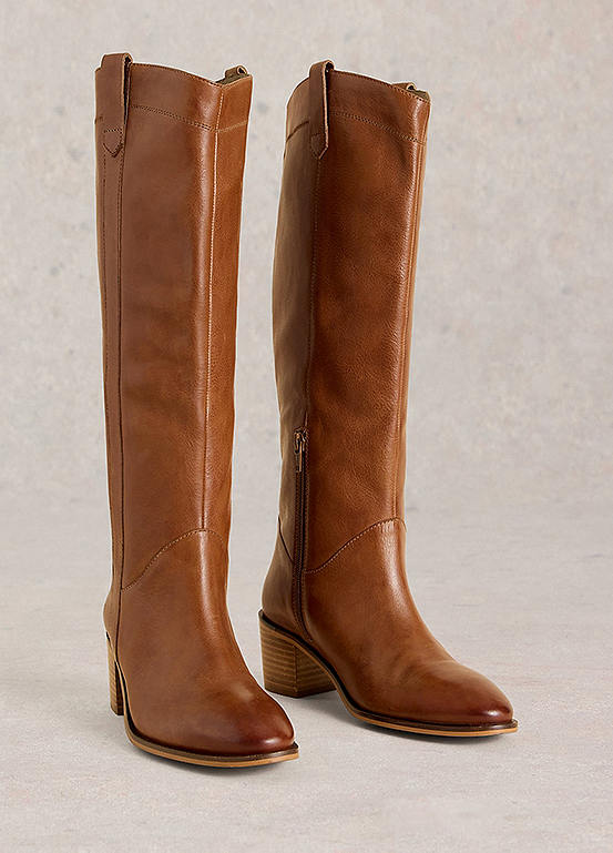 Izzy Leather Knee-High Boots by White Stuff | Look Again