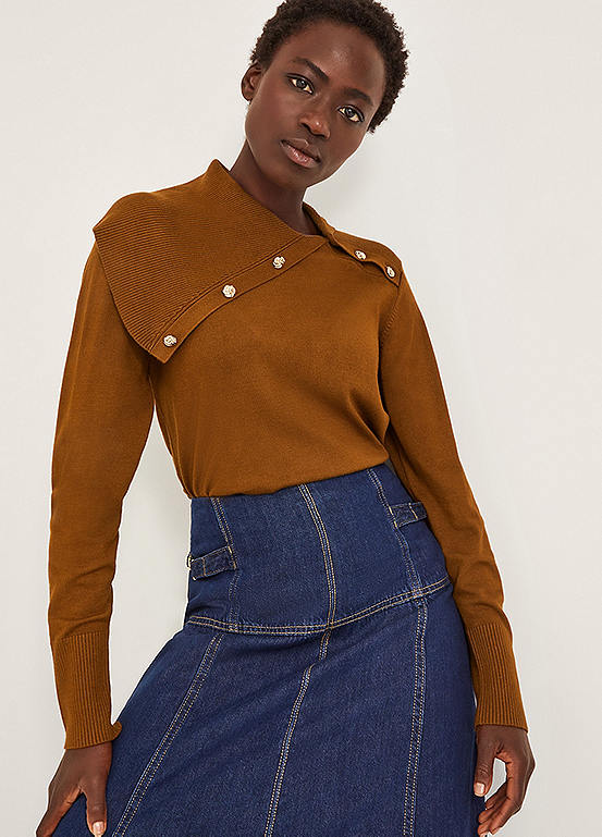 Kay Asymmetrical Collar Jumper by Monsoon | Look Again