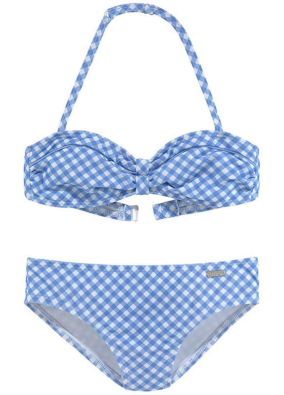 Kids Checked Bandeau Bikini by Buffalo | Look Again