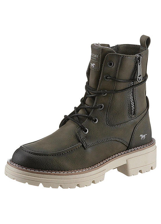 Lace-Up Platform Boots by Mustang | Look Again