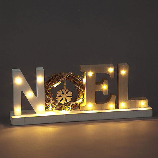 LED Wooden Noel Sign | Look Again