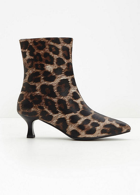 Leopard Print Ankle Boots by bonprix | Look Again