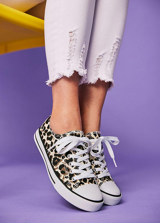 Leopard Print Trainers by Aniston | Look Again