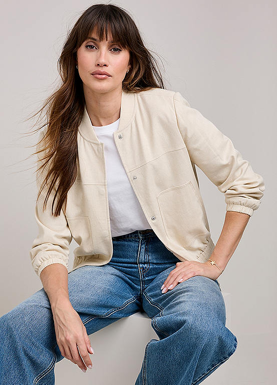 Linen Bomber Jacket by Freemans | Look Again