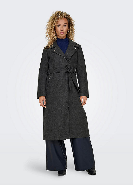 Long Biker Coat by Only | Look Again