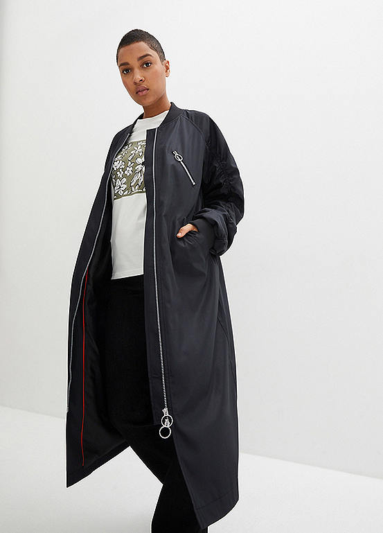 Long Bomber Jacket by bonprix | Look Again