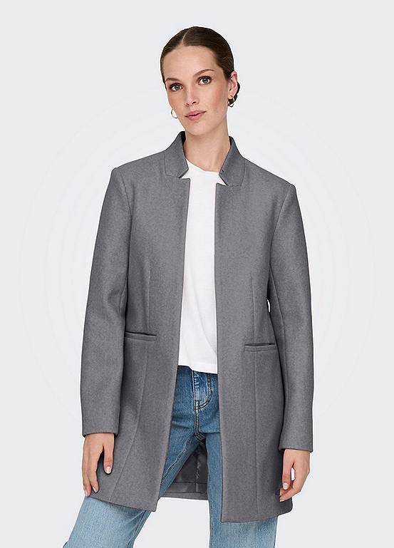 Long Lapel Collar Coat by Only | Look Again
