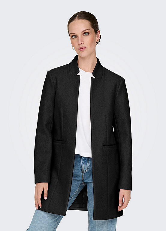 Long Lapel Collar Coat by Only | Look Again