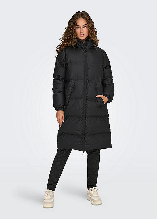 Long Quilted Puffer Coat by Only | Look Again