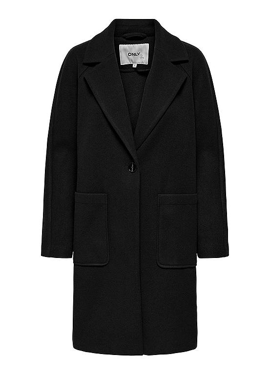 Longline One-Button Coat by Only | Look Again