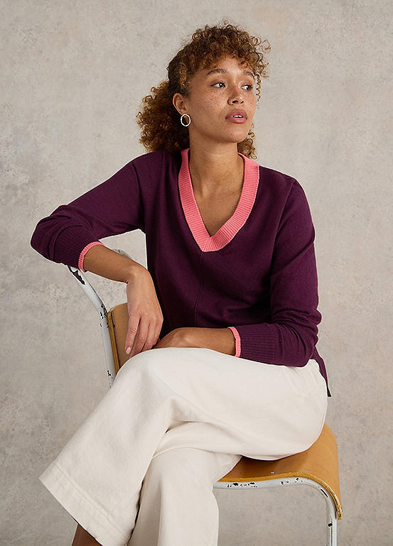 Maggie V-Neck Jumper by White Stuff | Look Again