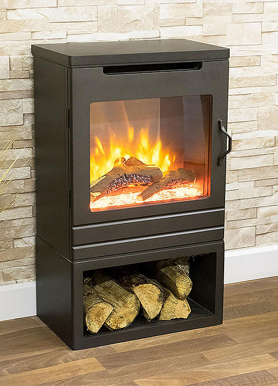 Matfen Electric Freestanding Stone Fire by Suncrest | Look Again