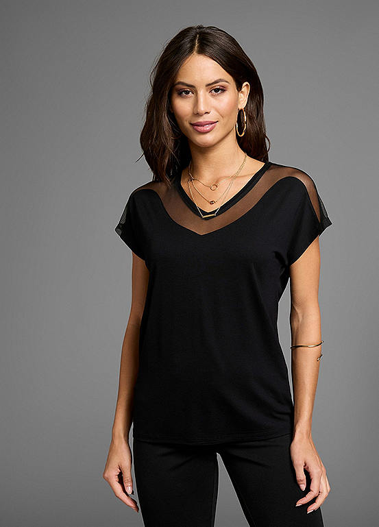 Mesh Insert Top by Laura Scott | Look Again