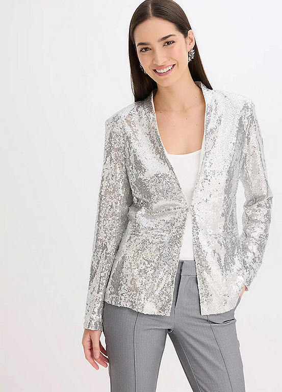 Metallic Sequin Blazer by bonprix | Look Again