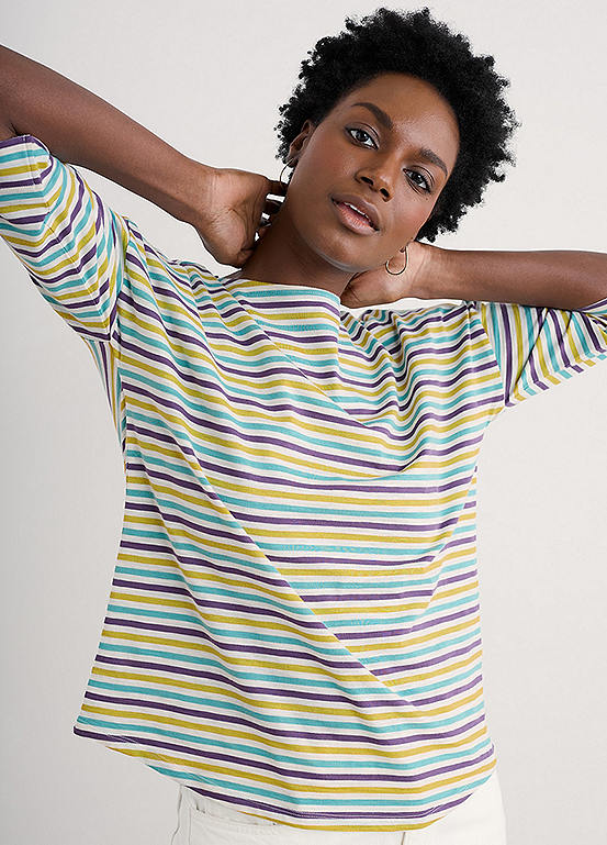 Multi Tremayne Quay Jersey Top by Seasalt Cornwall | Look Again