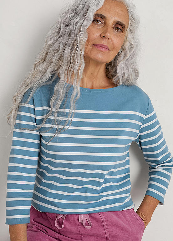 Natural Breton-Style Striped Sailor Top by Seasalt Cornwall | Look Again