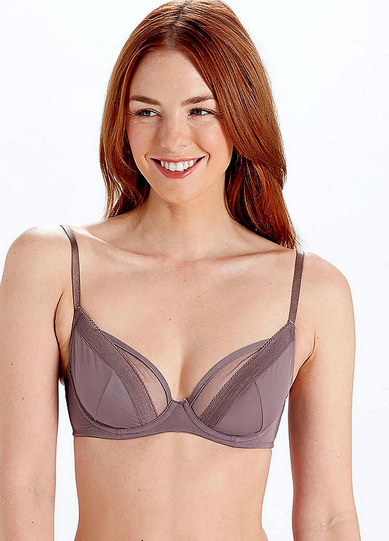 Naturals Underwired Non Padded Plunge Bra by Pretty Polly | Look Again