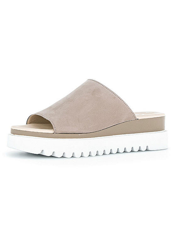 Nubuck Leather Platform Mules by Gabor | Look Again