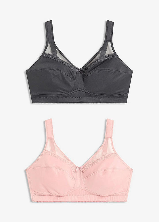 Pack of 2 Support Bras by bonprix | Look Again