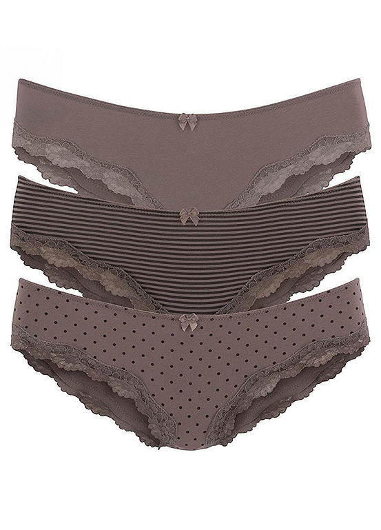 Pack of 3 Lace Briefs by LASCANA | Look Again