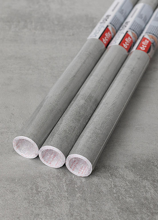 Pack of 3 Sticky Back Plastic Concrete Grey Self Adhesive Vinyl Wrap ...