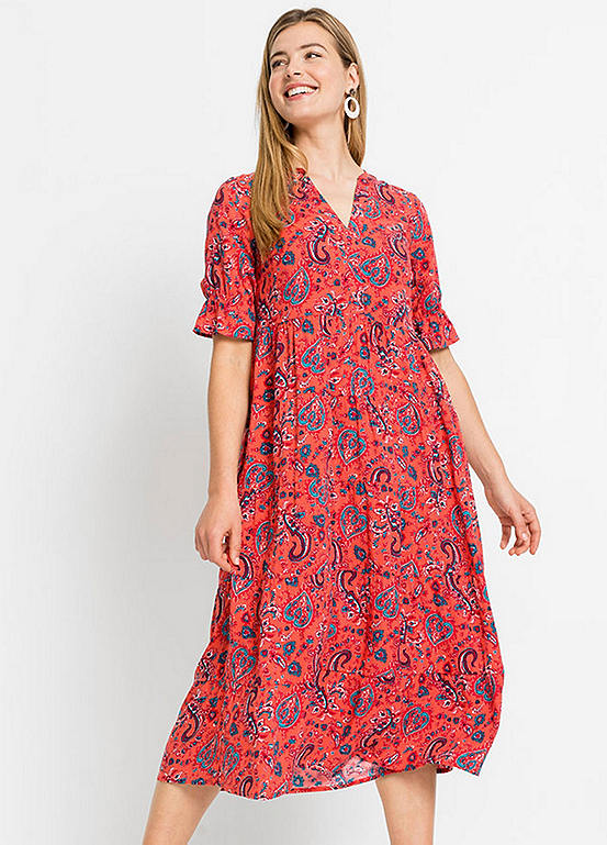 Paisley Print Midi Dress by bonprix | Look Again