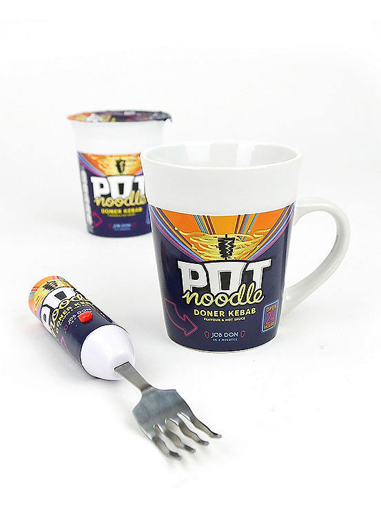 Pot Noodle Mug & Spinning Fork - Doner Kebab | Look Again