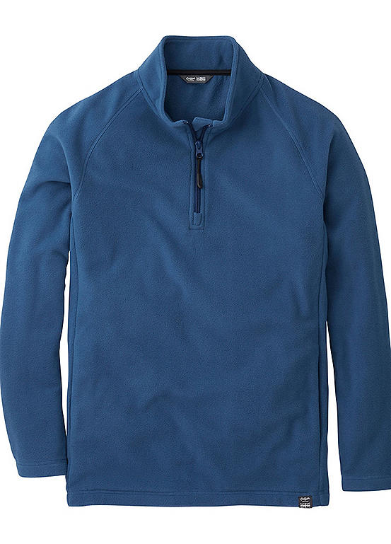 Recycled Microfleece Half Zip Top by Cotton Traders | Look Again