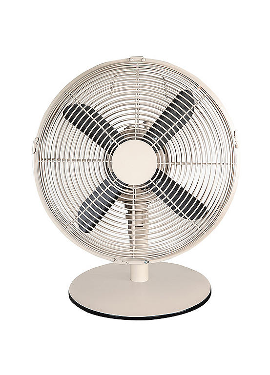 RHMDF1201GR 12 Inch Metal Desk Fan - Greige by Russell Hobbs | Look Again