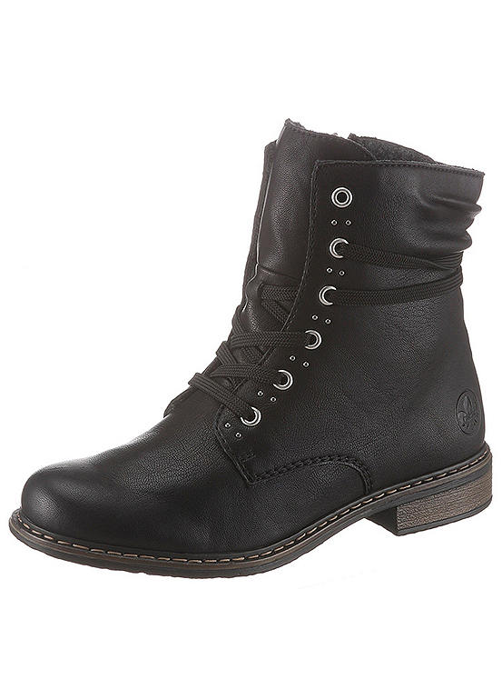 Rivet Detail Lace-Up Boots by Rieker | Look Again