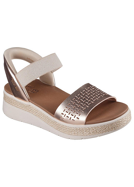 Rose Gold Bobs Sun Ray - Step Aside Sandals by Skechers | Look Again