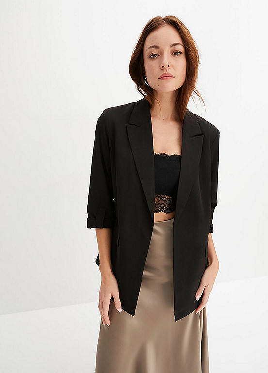 Ruffle Sleeve Oversized Blazer by bonprix | Look Again