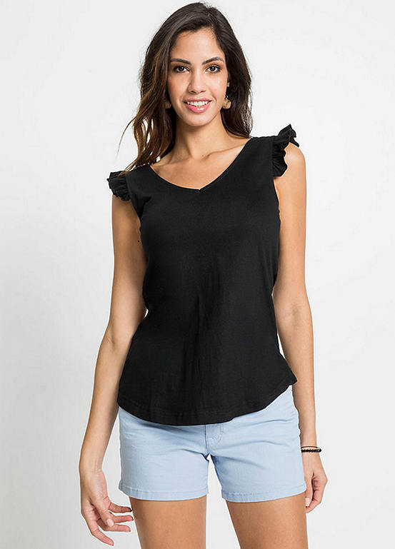 Ruffle Strap Top by bonprix | Look Again