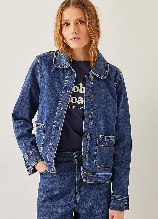 Sadie Ruffle Denim Jacket by Monsoon | Look Again