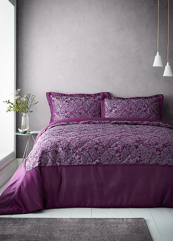 Sandringham Plum Bedspread by Portfolio Home | Look Again
