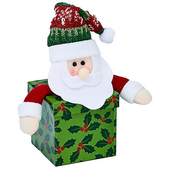 Santa 9 Inch Plush Gift Box by Partisan Products | Look Again