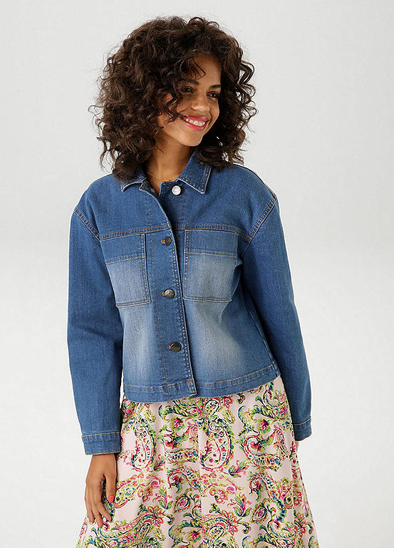 Short Denim Jacket by Aniston | Look Again