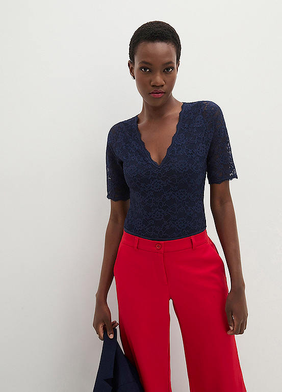 Short Sleeve Lace Body by bonprix | Look Again