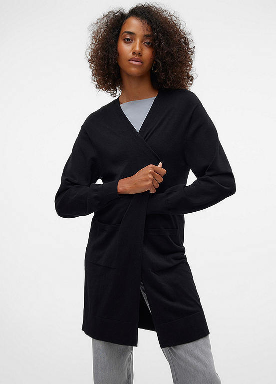Silje Longline Open Front Cardigan by Vero Moda | Look Again