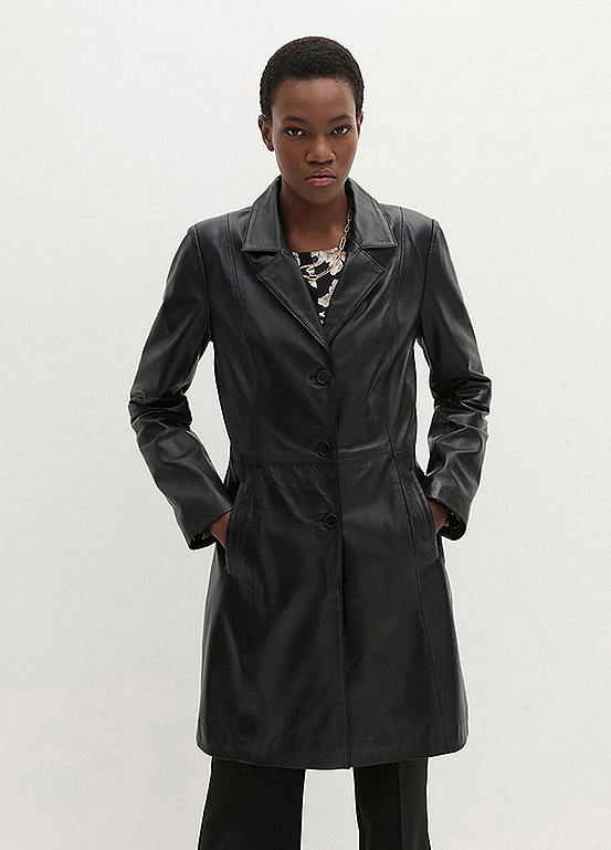 Smart Genuine Leather Jacket by bonprix | Look Again