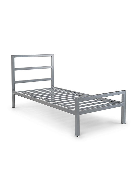 Soto Silver Metal Bed Frame by Julian Bowen | Look Again