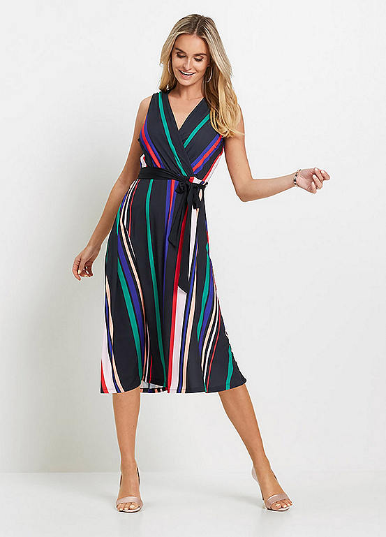 Stripy Wrap Dress by bonprix | Look Again