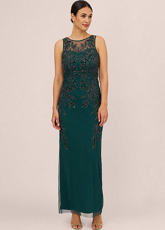 Studio Beaded Column Gown by Adrianna Papell | Look Again