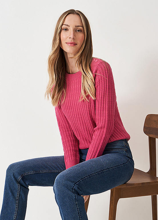 Title Textured Stitch Jumper by Crew Clothing Company | Look Again