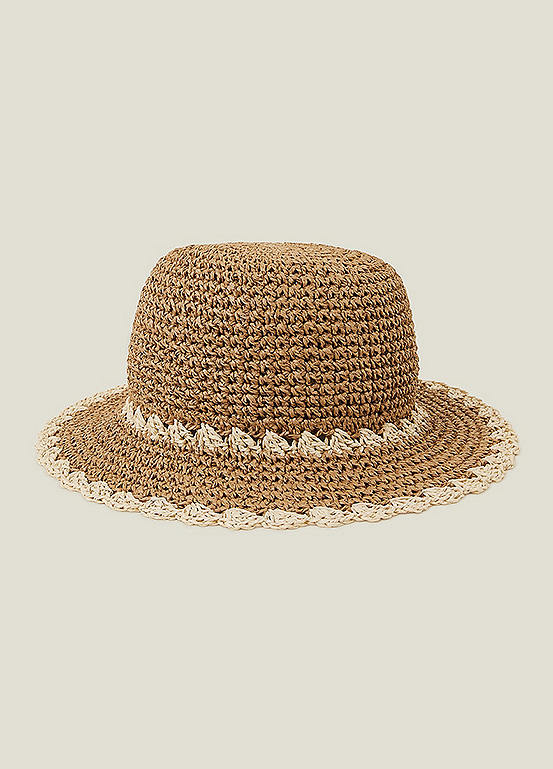 Two-Tone Scallop Edge Bucket Hat by Accessorize | Look Again