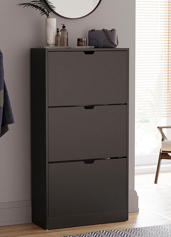 Vida Designs 3 Drawer Shoe Cabinet | Look Again