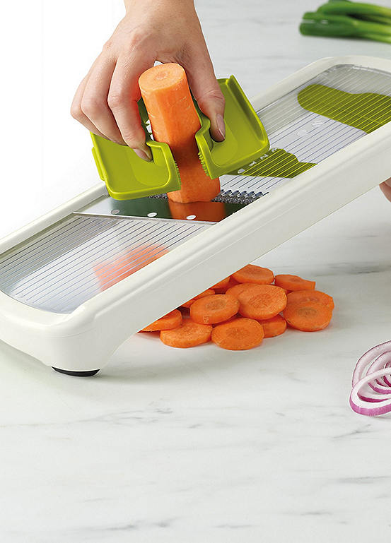 White Multi-Grip Mandoline Plus by Joseph Joseph | Look Again