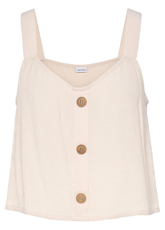 Wide Strap Crop Top by Vivance | Look Again